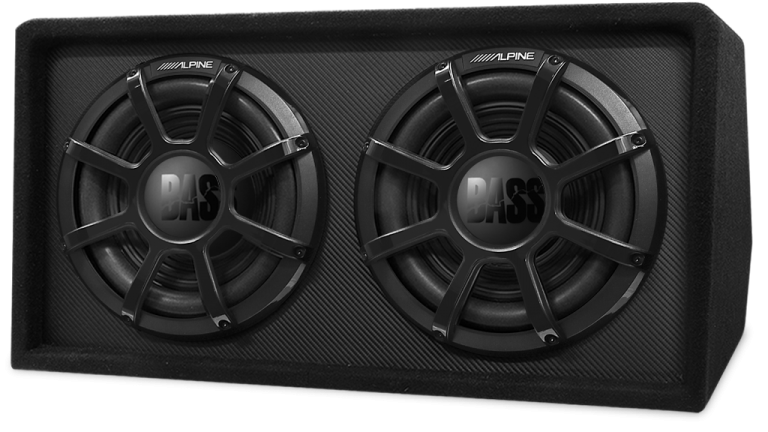 Alpine SBW-D12S4 Bass Series 12" Dual Subwoofer Enclosure – GL Pro Sound